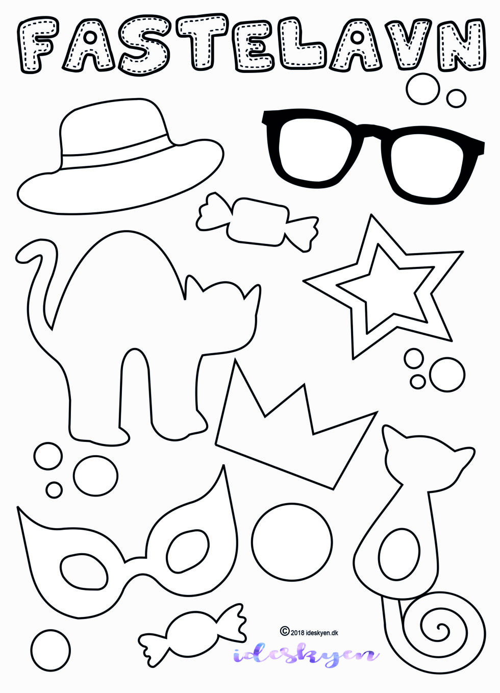 Skabeloner til Fastelavns pynt - Herningholmspejderne